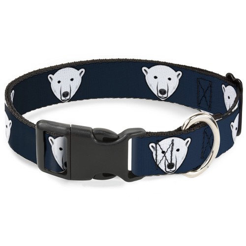 Plastic Clip Collar Polar Bear Repeat Black/Blue Fade NARROW-Large 9 ...