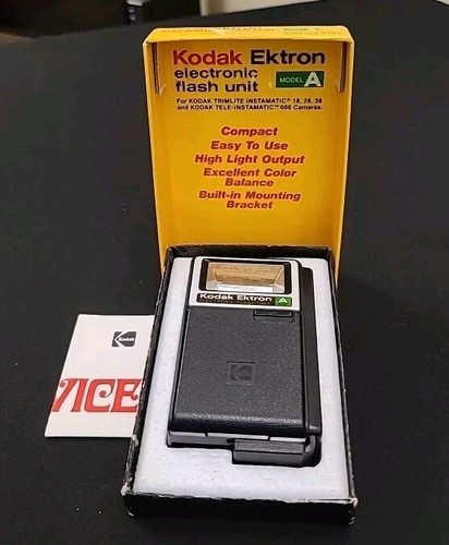 Vintage KODAK Ektron Model A Electronic Flash USA New In Open Original Box | eBay