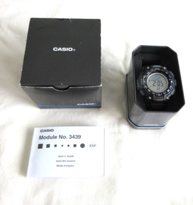 CASIO Men`s Watch SGW-1000 (3439) Triple Sensor Compass Alti Baro Black ...