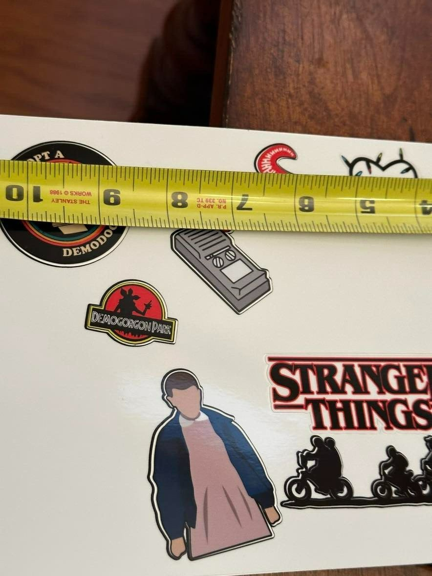 Vinyl Decal Stickers STRANGER THINGS - 11 stickers on sheet | eBay