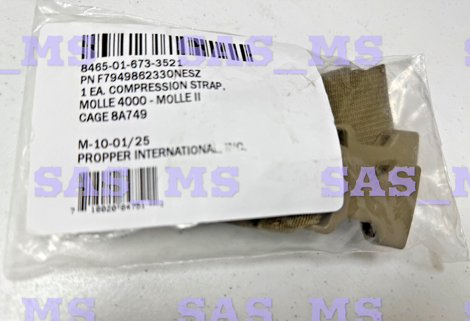 USGI MOLLE 4K Compression Strap 3521 OCP, 4000 Rucksack NSN 8465-01-673 ...