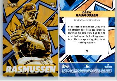 Drew Rasmussen 2021 Topps Fire Gold Minted #76 Brewers RC Rookie | eBay