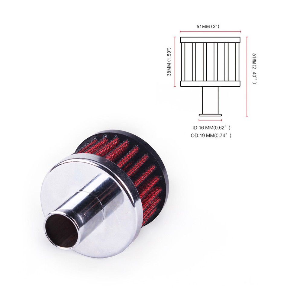 Car Air Filter Crankcase Vent Filter Breather Filter Cold Air Intake ...