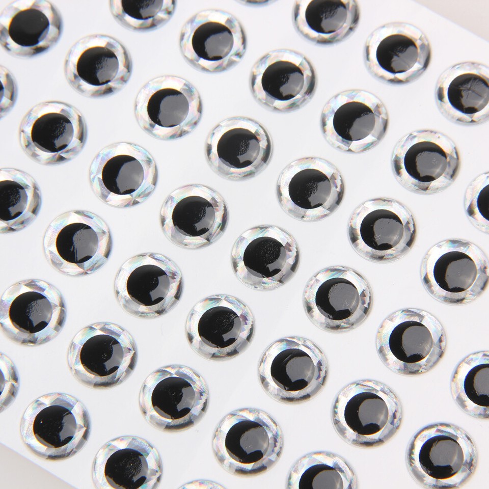 100PCS Fishing Lure Eyes Holographic 3D Fish Eyes Fake Eyes for DIY ...