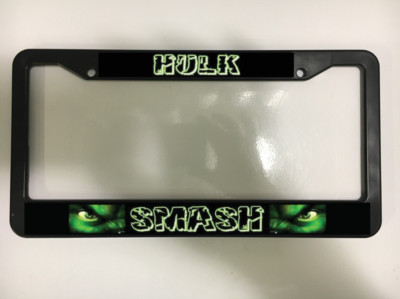 NEW For Avengers Fans Hulk Smash Black Car License Plate Frame The Hulk ...