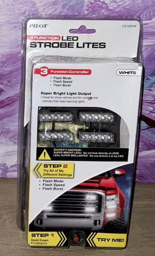Pilot Automotive 3 Function LED Strobe Lites Lights White Wired To ...