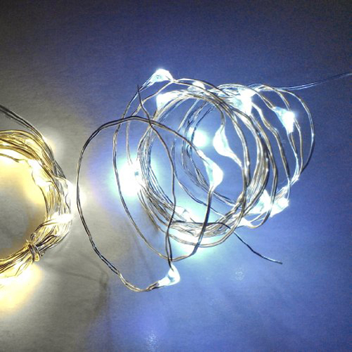 20 White LED Bulb Micro light battery power wedding table centrepiece ...