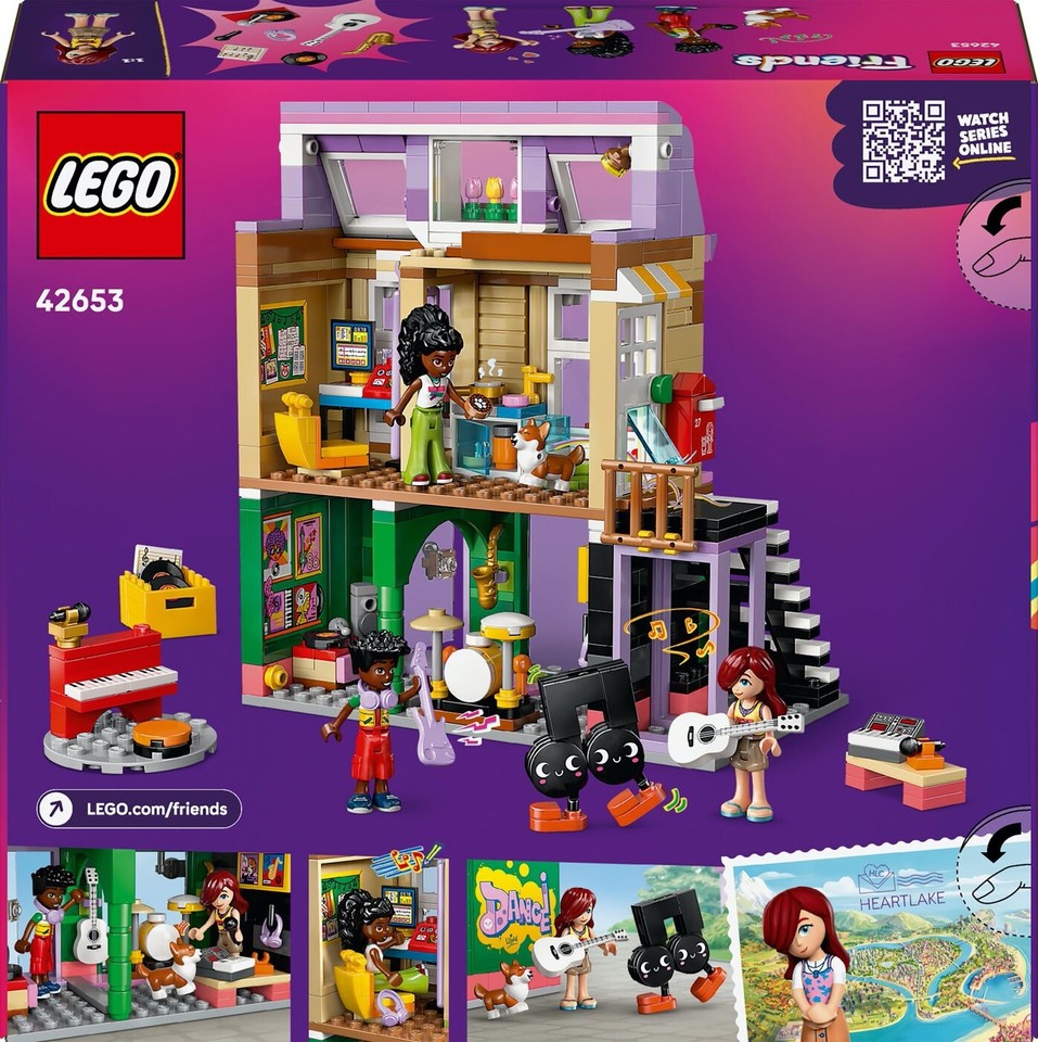 LEGO Friends 42653 Music Store & Apartment 483 pcs Toy Building Kit | eBay