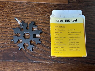 19- Multi Tool Snowflake EDC Wrench Screw & Hex Driver Black - NEW | eBay