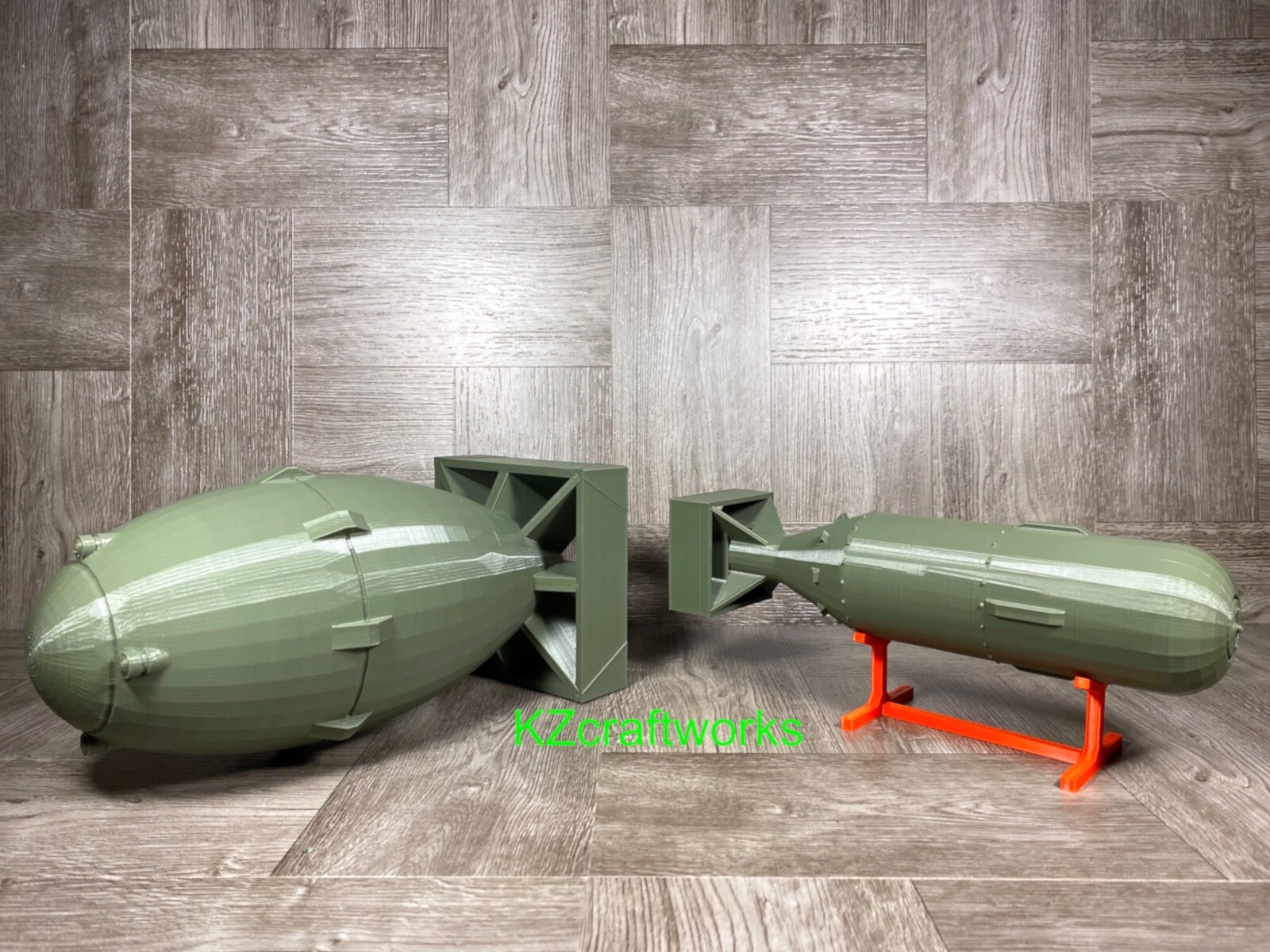 Fat Man & Little Boy Atom Bomb Models - 3D Printed 1/12 - WW2 US ...