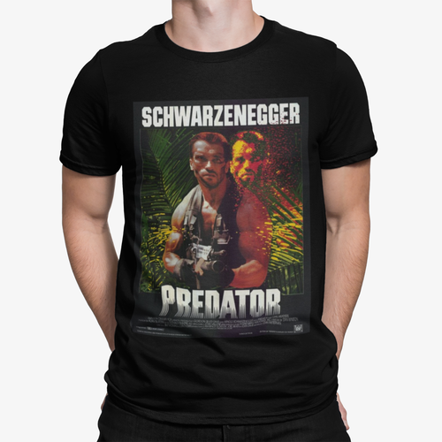 Predator Arnie T-Shirt - Retro Film TV Movie 80s Cool Gift Arnie ...