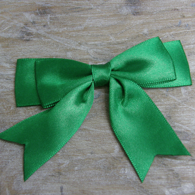 Pack of 6 - Large Ready Made 8.5cm / 25mm, Satin Ribbon Double Bows ...