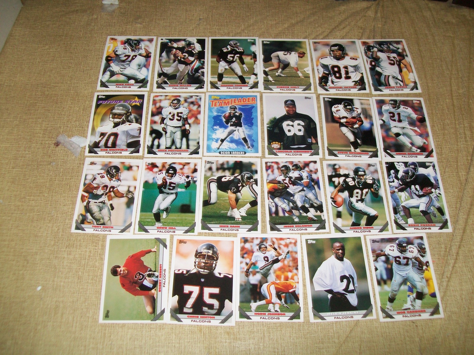 1993 Topps Football Atlanta Falcons 23 card Team Set | eBay