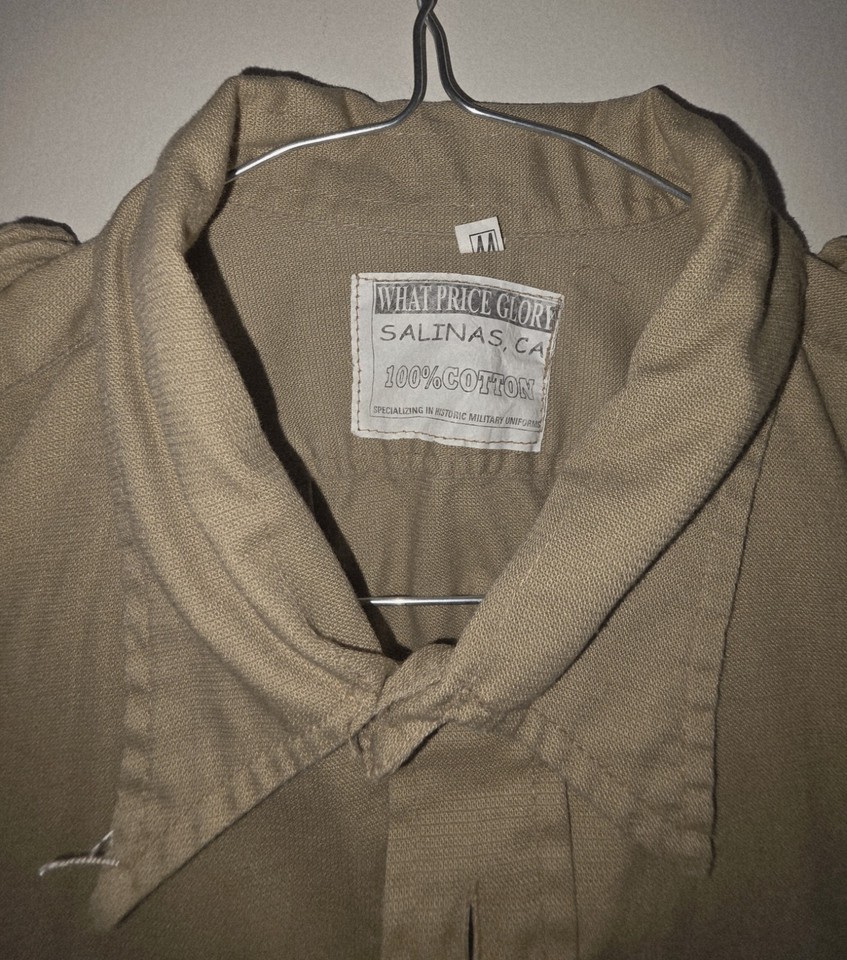 WW2 British Khaki Aertex Tropical Replica Desert Shirt Uniform Desert ...