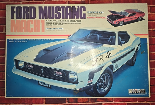 VINTAGE 1:12 Doyusha Ford Mustang Mach 1 - Super Big Scale Model Kit ...