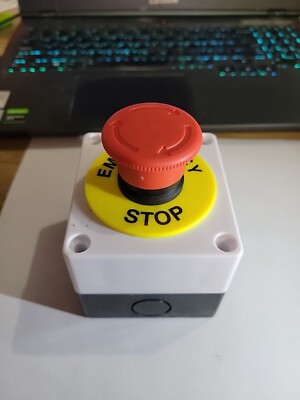 22mm NC N/C Red Emergency Stop Push Button Switch 600V 10A ZB2-BE102C ...