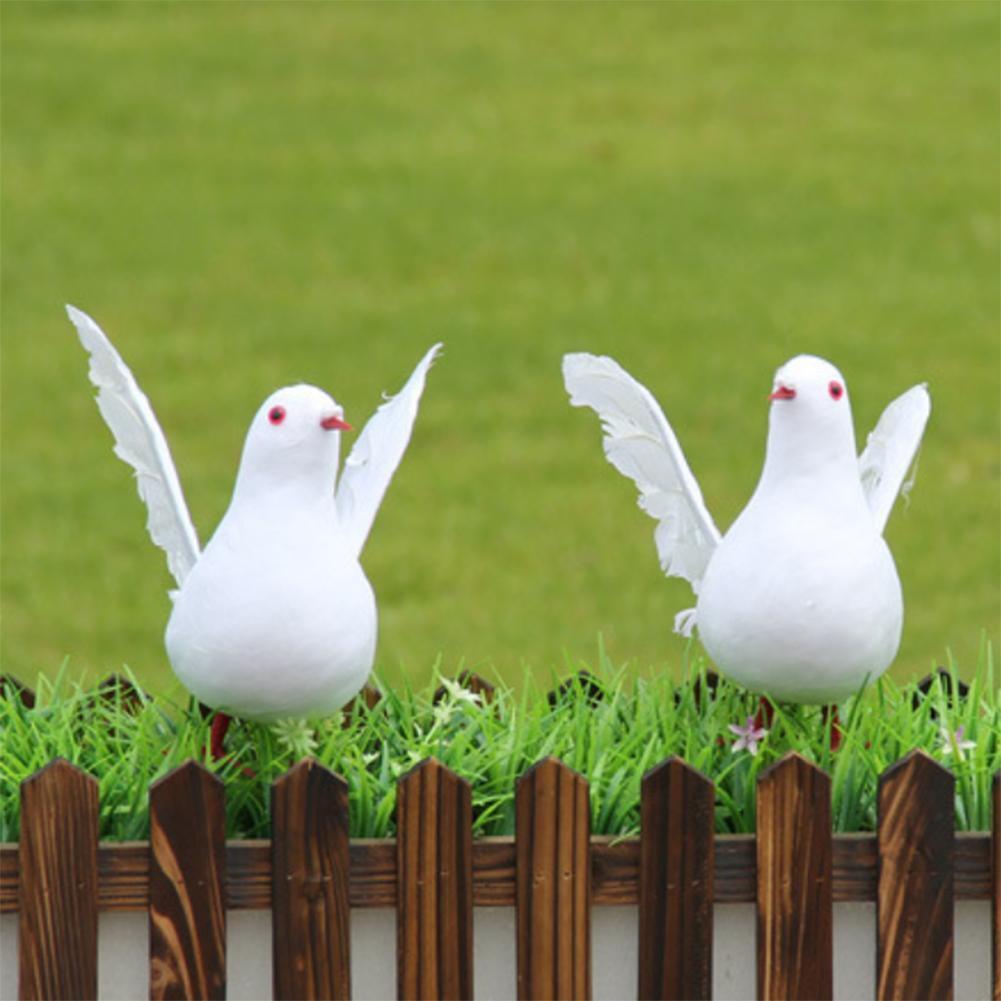 Lover Peace Doves Bird Craft Bird Simulation Feather Birds for Home ...