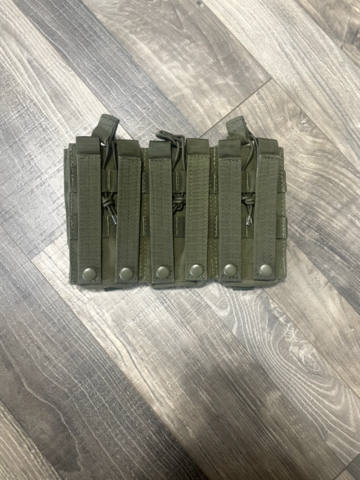 Tactical Molle Magazine Pack Double/Triple Rifle Pistol Open Top Mag ...