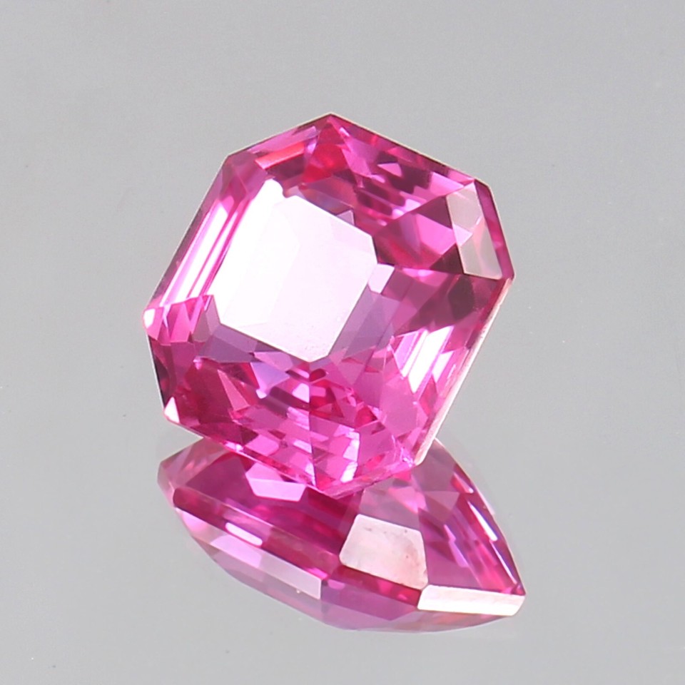 AAA 9.75 Ct Natural Flawless Ceylon Pink Sapphire Loose Asscher Cut ...