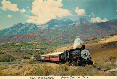 Postcard The Heber Creeper in Provo Canyon in Provo Utah, UT | eBay