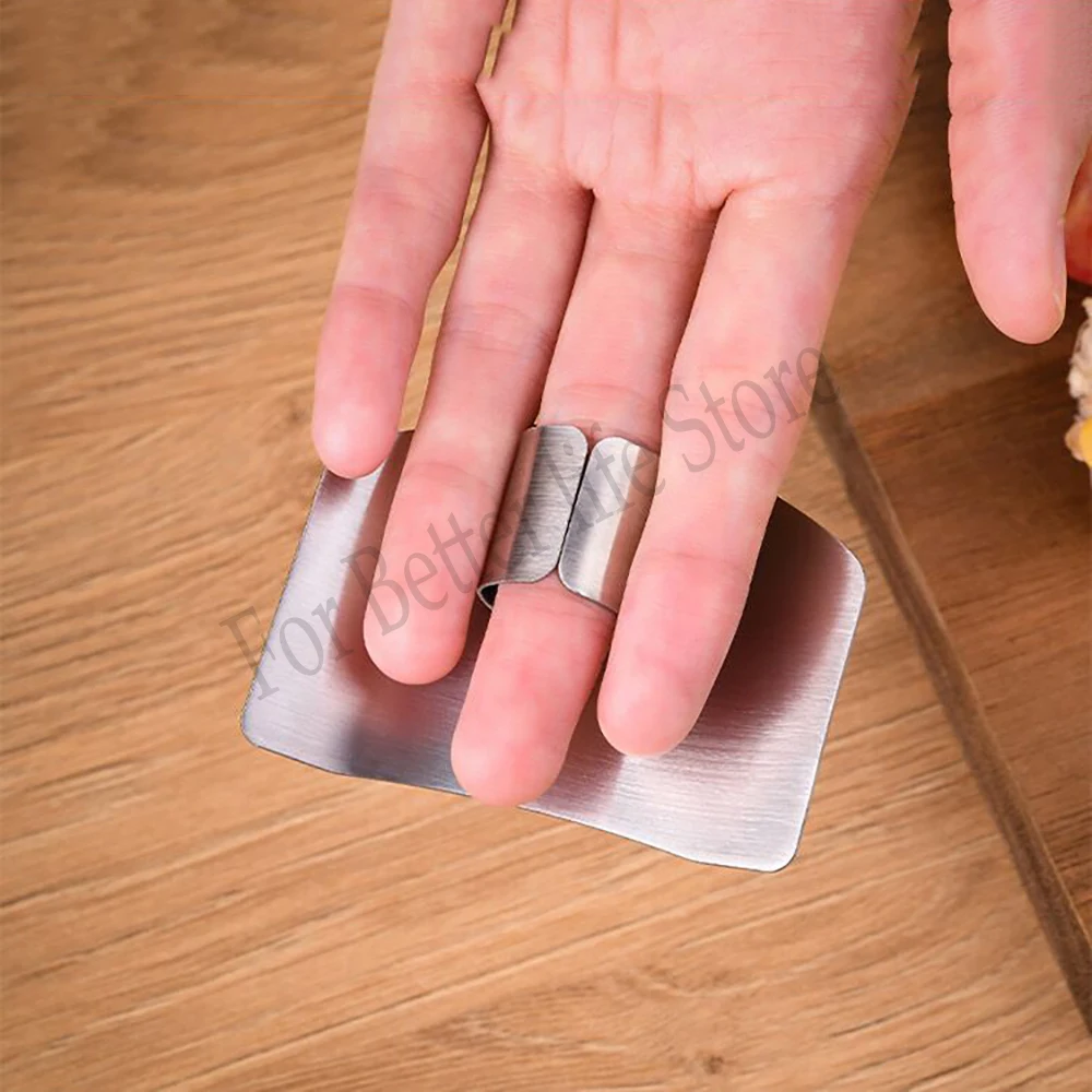 Stainless Steel Finger Protector Anti-Cut Finger Guard Safe Vegetable ...