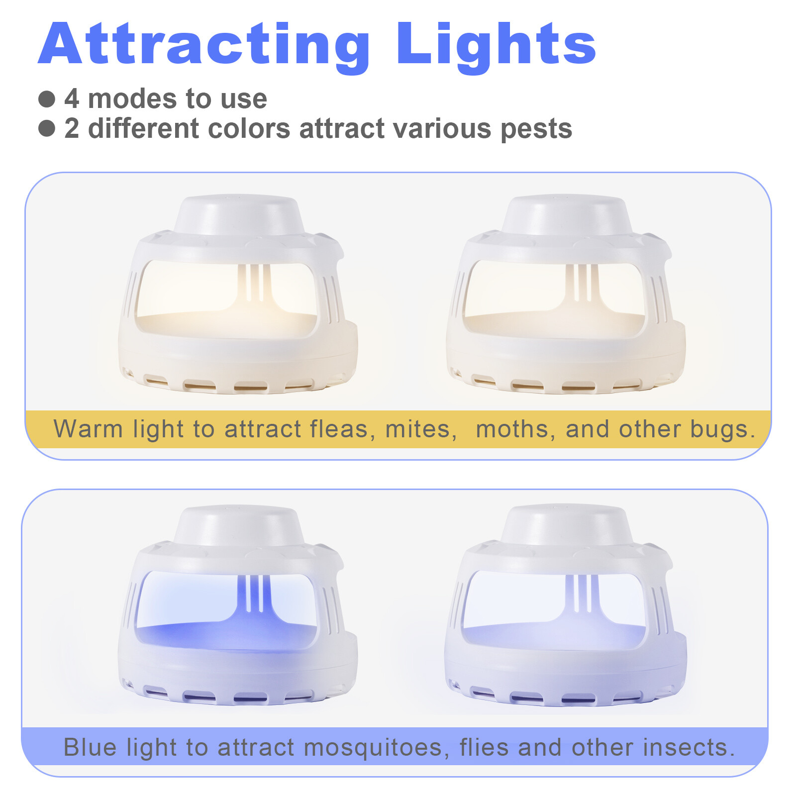 Flea Trap Dome Flea Light Electric Pest Trap Indoor with Sticky Board ...