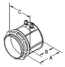 Bridgeport Fittings 239, EMT Connector, 4In Set Screw Conn. Steel, 1 PC ...