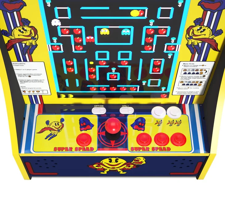 NEW Super Pac-Man 10 In 1 Games Arcade 1Up PartyCade Plus Portable Home ...