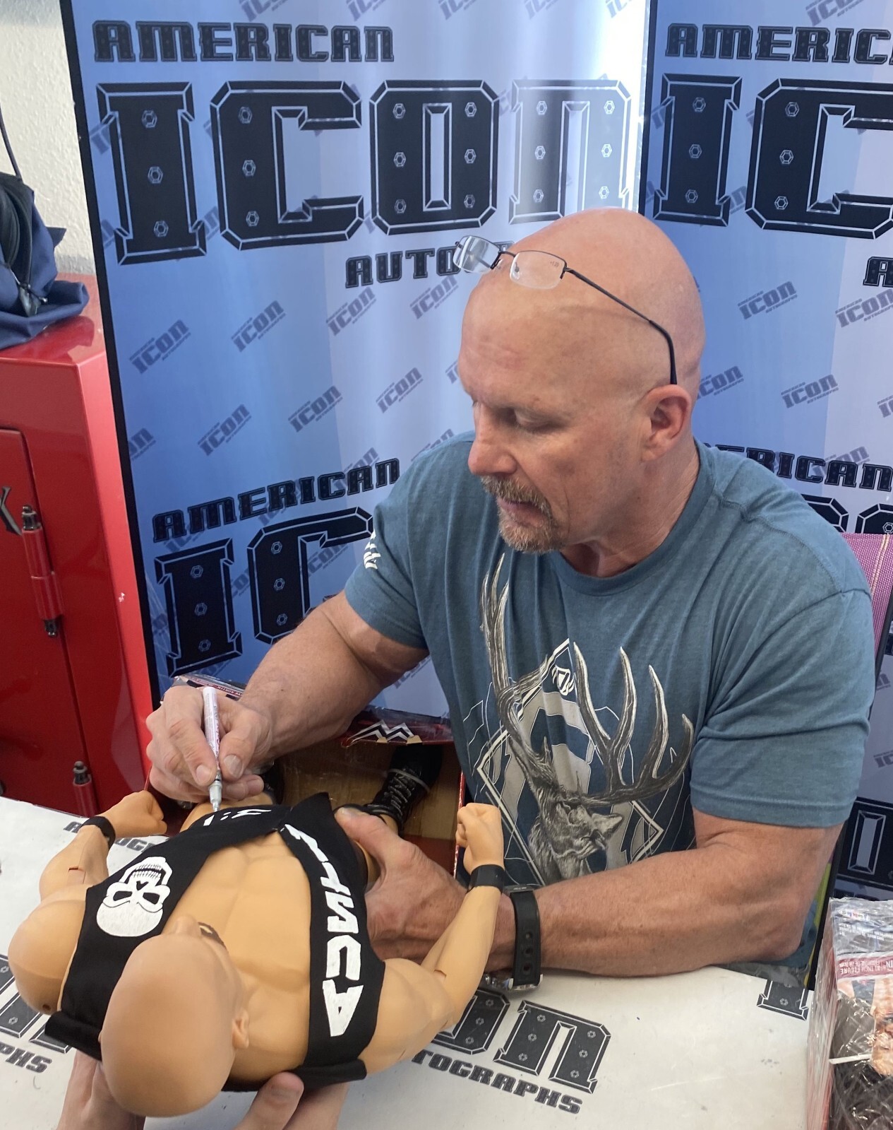 Stone Cold Steve Austin Signed WWE Jakks Big-Figs 31" Action Figure BAS ...