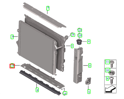 NEW BMW 3 F30 FRONT RADIATOR LOWER COVERING 17118625433 8625433 OEM | eBay