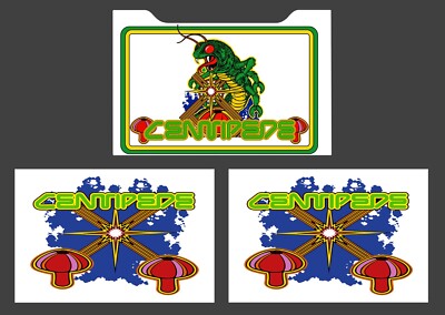 Centipede Arcade 1up Cabinet Riser Graphics Decals Stickers | eBay