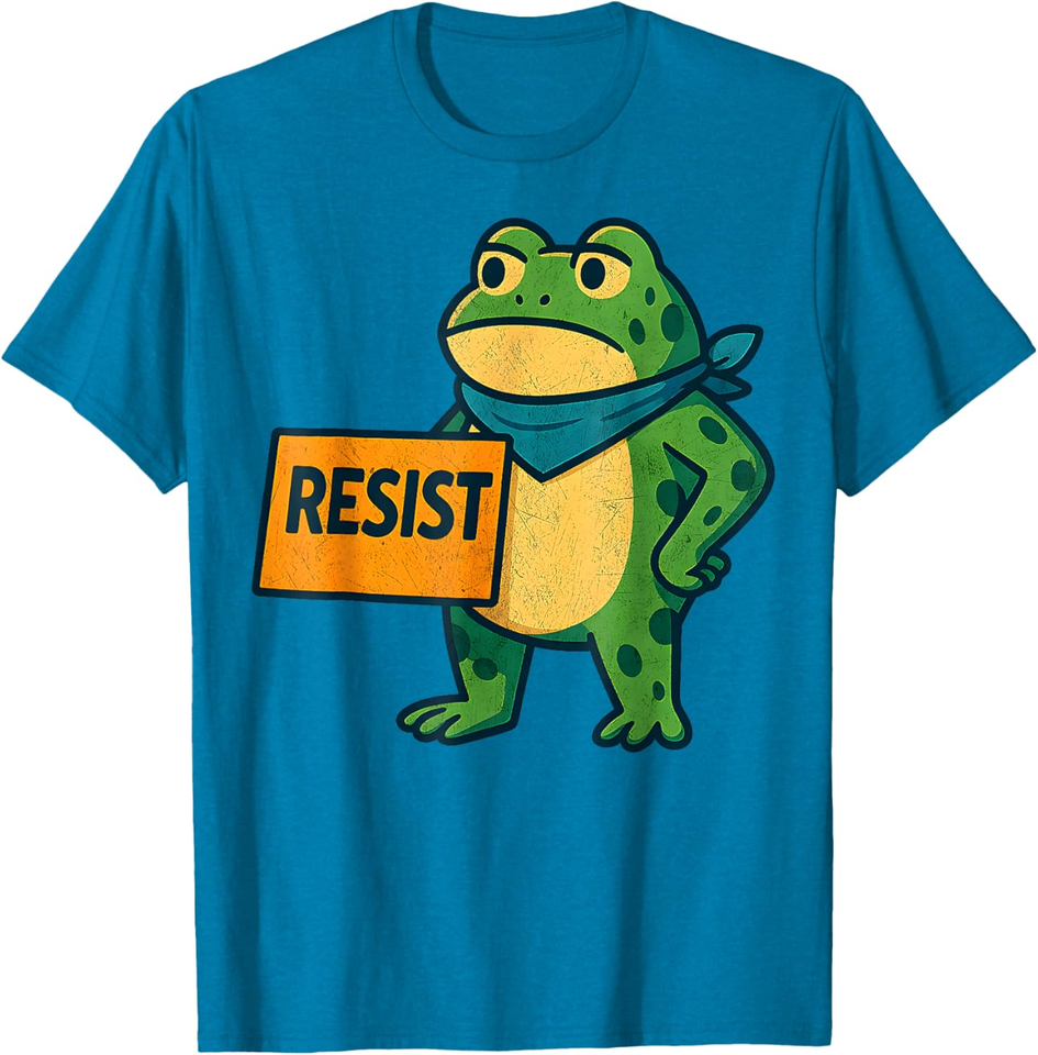 Funny Portland Frog T-Shirt Frog Protest Activist Cartoon Meme Tee | eBay