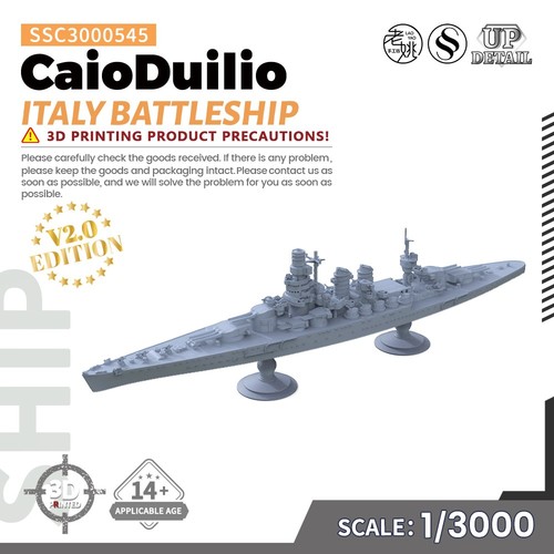 Battleship Unpainted 1/3000 Military Model Kit Italy CaioDuilio ...