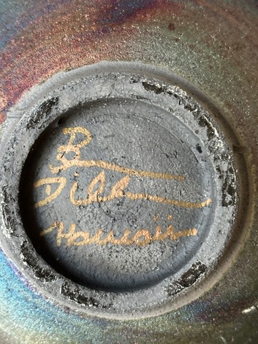 Ben Diller Raku Volcanoes Fire Petroglyph Art Pottery Bowl 9 3/4” | eBay