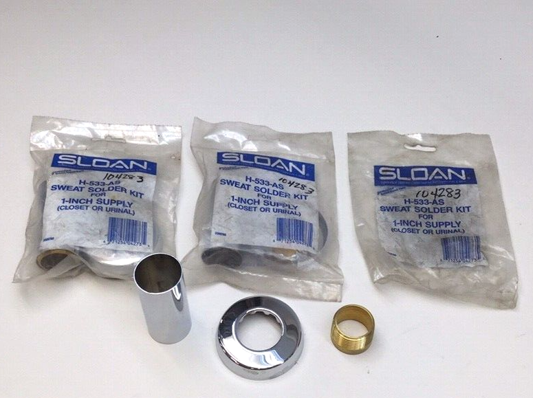 Sloan H-533-AS Sweat Solder Kit 1" Supply Closet or Urinal 3308780 ...