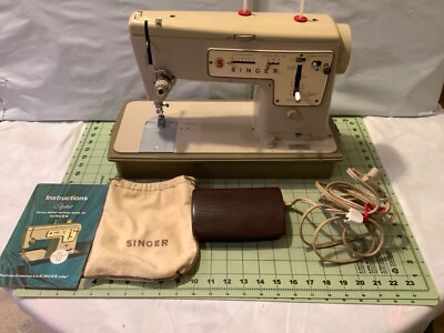 VINTAGE Singer Stylist Zig Zag Model 457 Sewing Machine WORKS SEE VIDEO ...