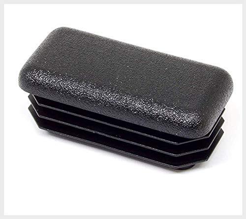 (Pack of 4) ¾” x 1 ½” Rectangular (14-20 Ga) Tubing Black Plastic ...