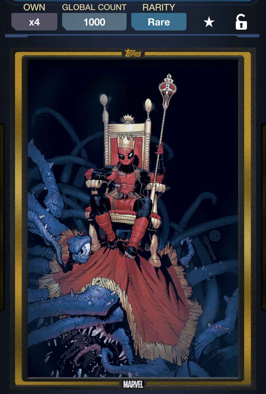 Topps Marvel Collect - 2019 Comic Book Day - Gold Deadpool #1 | eBay