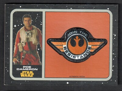 STAR WARS JOURNEY TO THE FORCE AWAKENS EMBLEM PATCH CARD #P19 POE ...