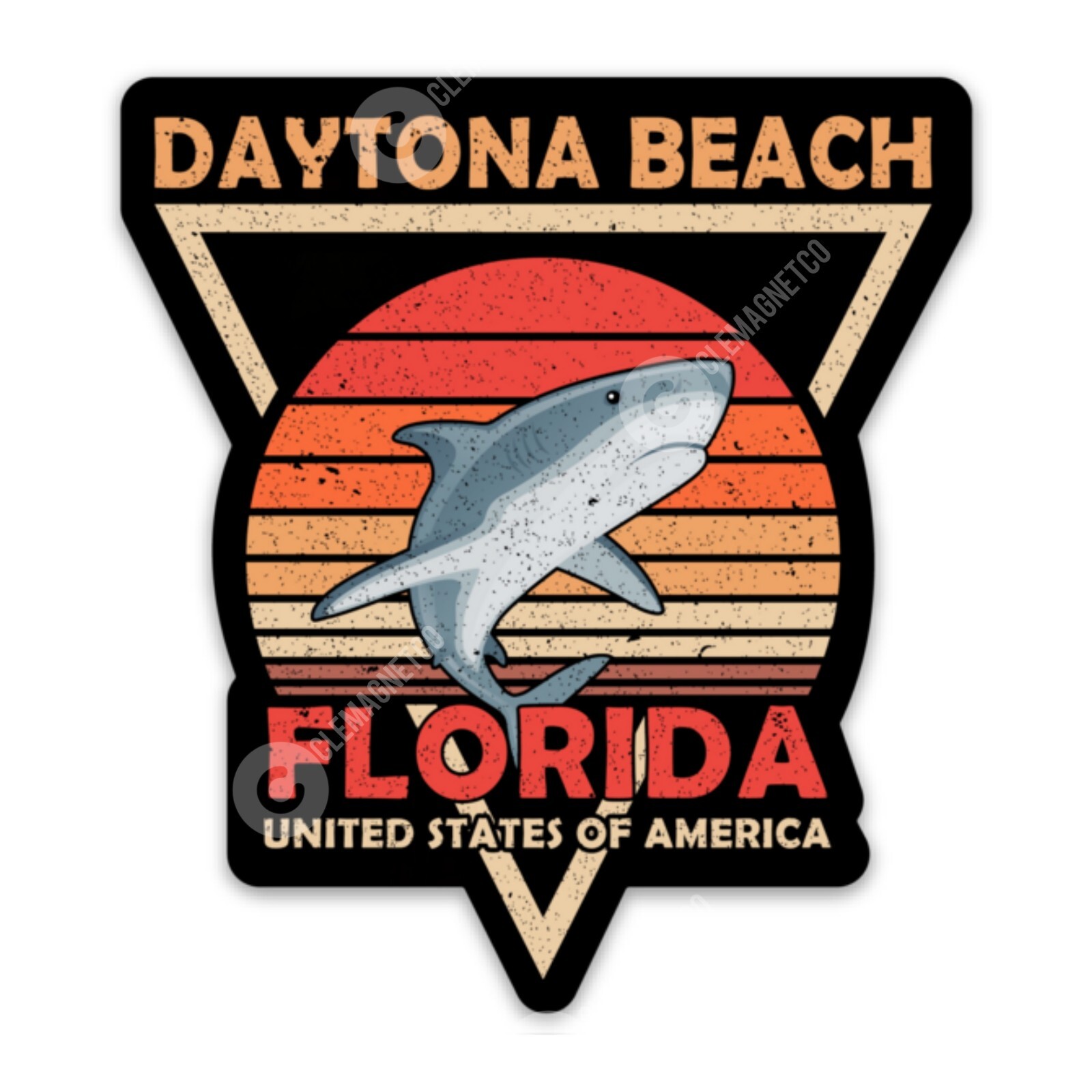 Daytona Beach STICKER - Shark Florida Beach Premium Vinyl | eBay