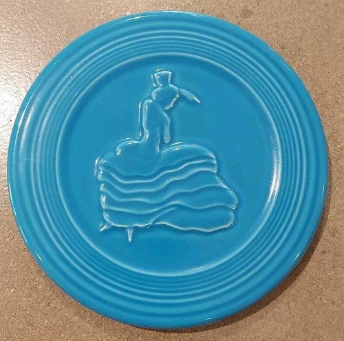Fiestaware Trivet Dancing Lady Hot Plate 6 Inch Peacock Blue Retired ...