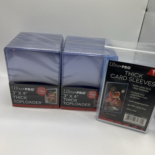 Ultra Pro 3X4 100pt Point Toploaders 2 Packs of 25 and 100 Thick ...