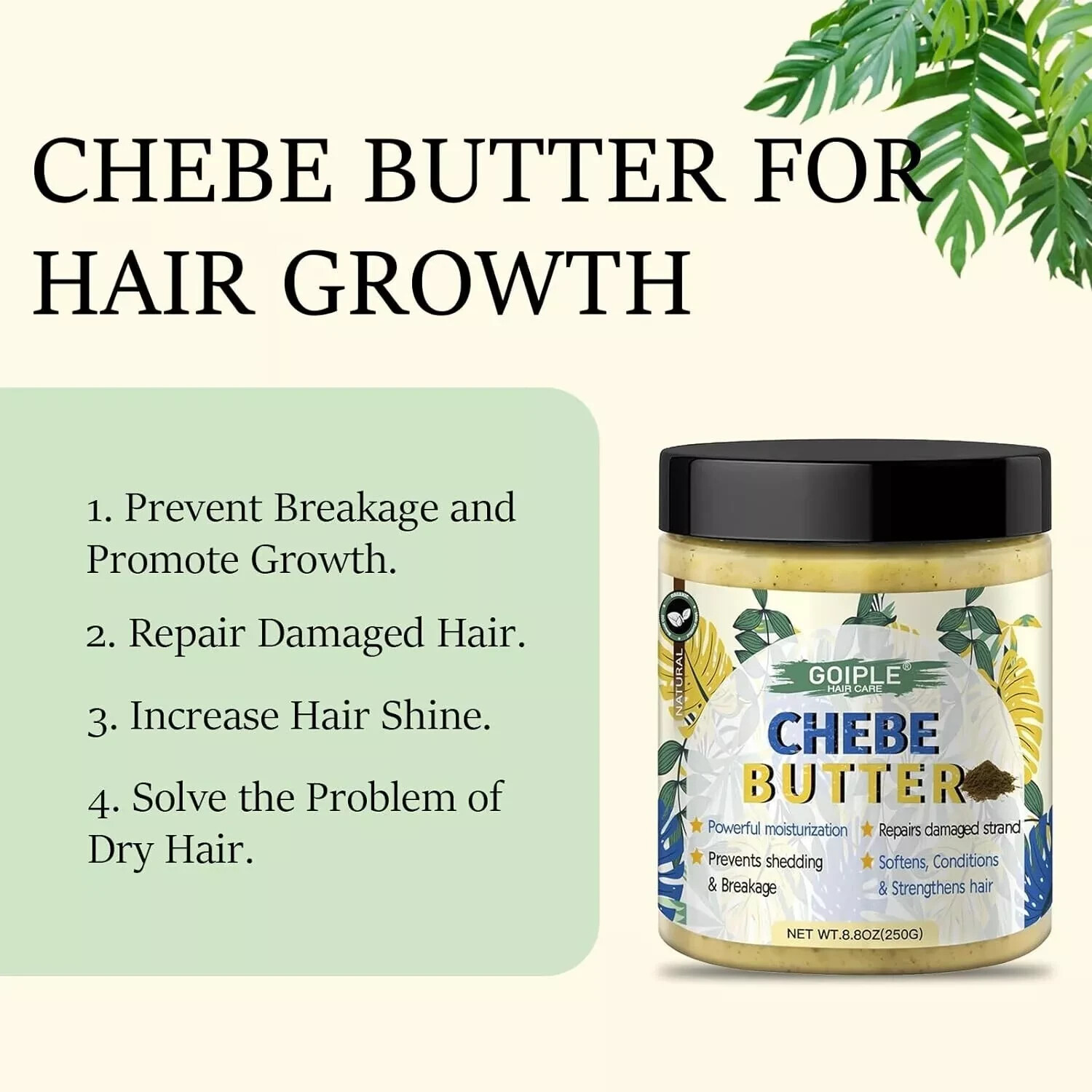 8.8 Oz Chebe Butter for Hair Growth Chebe Hair Butter Grease for Hair ...