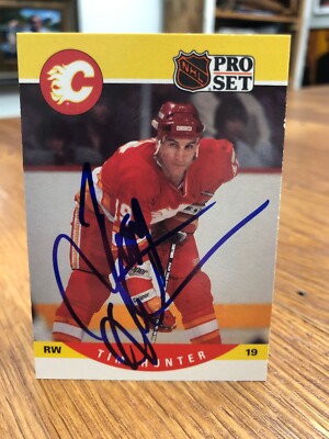 1990-91 PRO SET #423 TIM HUNTER SIGNED AUTOGRAPHED CARD | eBay