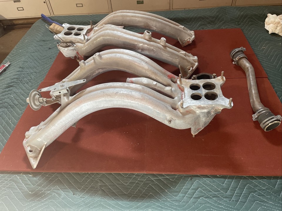 1960 1961 Mopar Cross Ram Intake Manifolds Chrysler 383 413 Dual fours ...