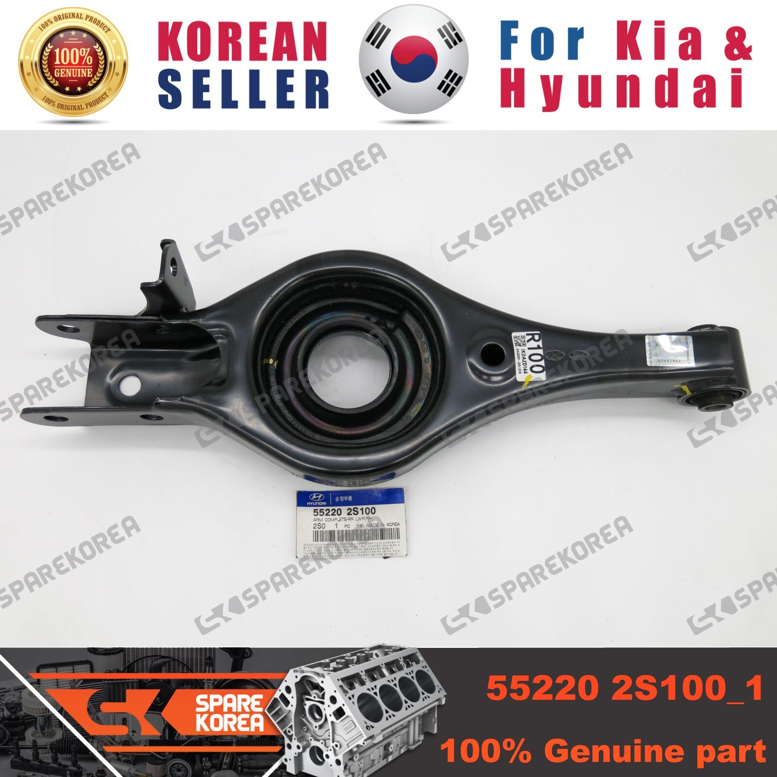 Genuine/OEM 552202S100 ARM COMPLETE-RR LWR,RH for Hyundai Tucson IX ...