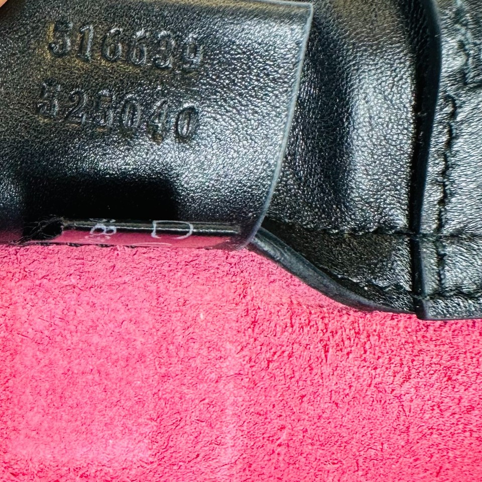 New Gucci Hot Pink Leather Trademark Logo Large Drawstring Bag 516639 ...