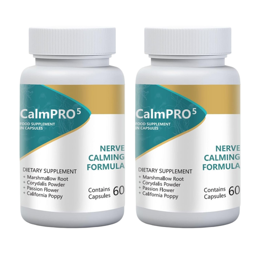 2-Pack CalmPro 5 Nerve Calming Support Formula Calm Pro 5 (120 Capsules ...