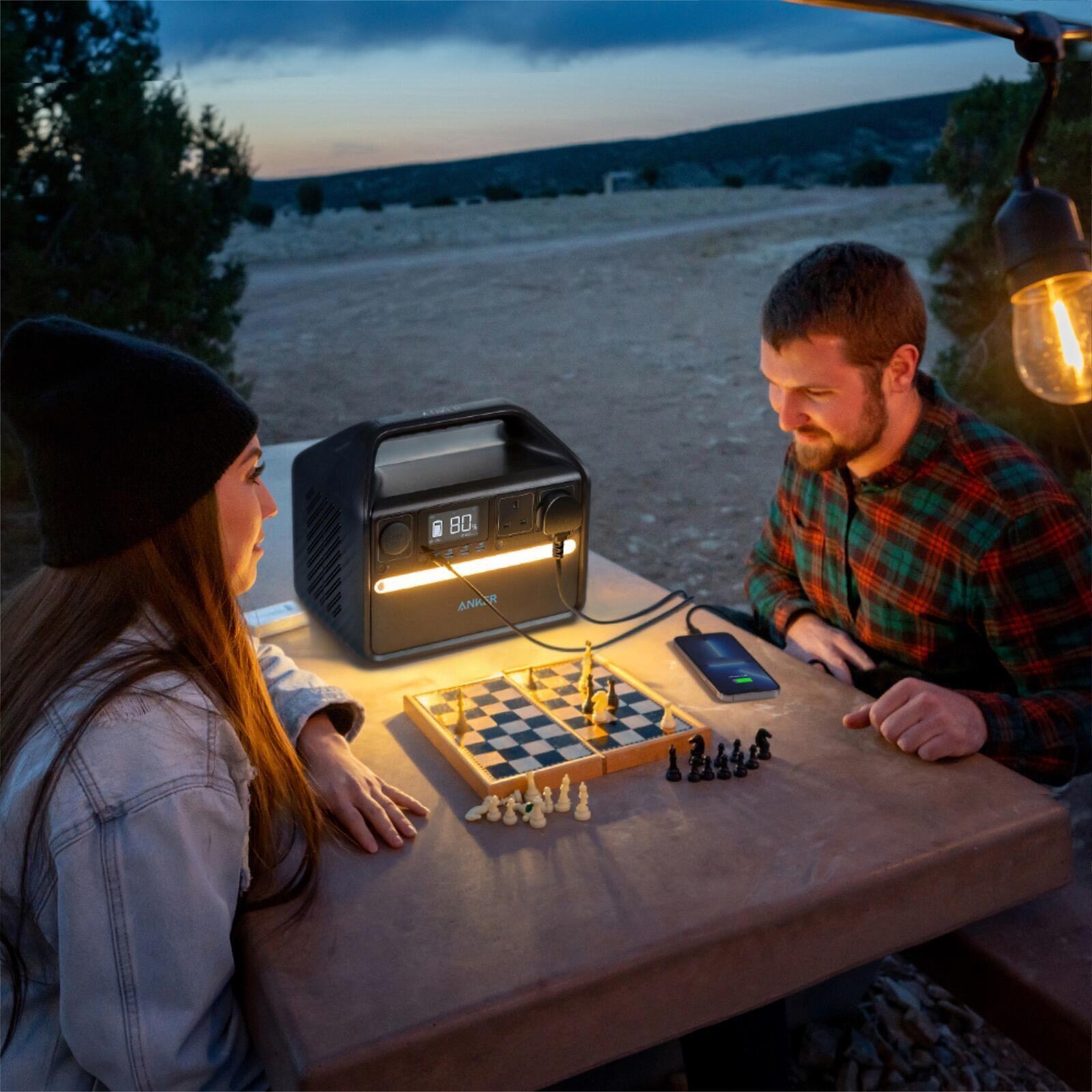 Anker 535 Solar Generator Portable Battery System + SOLIX PS100 100w ...