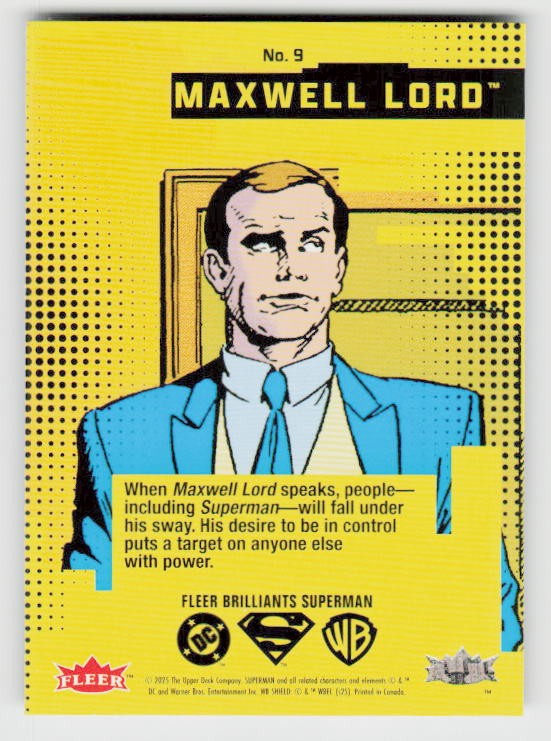 2025 Fleer Brilliants Superman #9 Maxwell Lord | eBay
